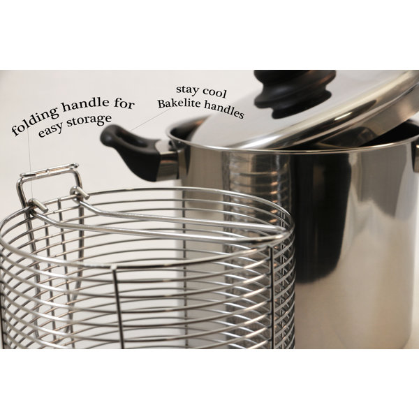 Cook Pro 6 Qt Stainless Steel All In One Stove Top Deep Fryer And Stock